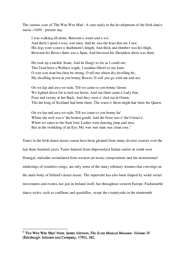 (DOC) 'The Wee Wee Man' - The evolution of a song through musical and ...