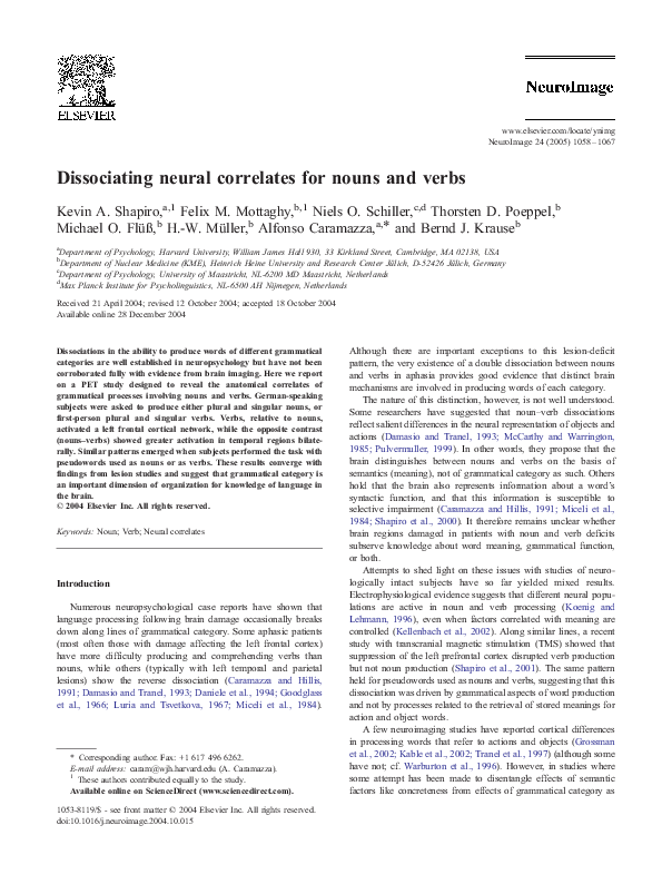 PDF Neural Correlates Of Noun And Verb Production Niels O Schiller pdf-neural-correlates-of-noun-and-verb-production-niels-o-schiller