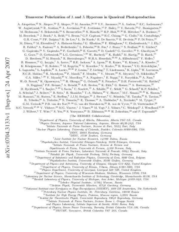 Pdf Transverse Polarization Of Lambda And Lambda¯ Hyperons In Quasireal Photoproduction