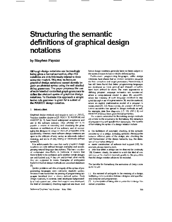 (PDF) Structuring the Semantic Definitions of Graphical Design Notations