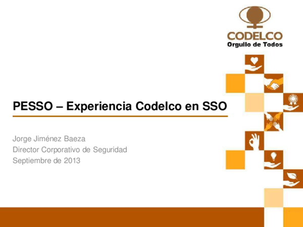 (PDF) Experiencia en SSO Codelco
