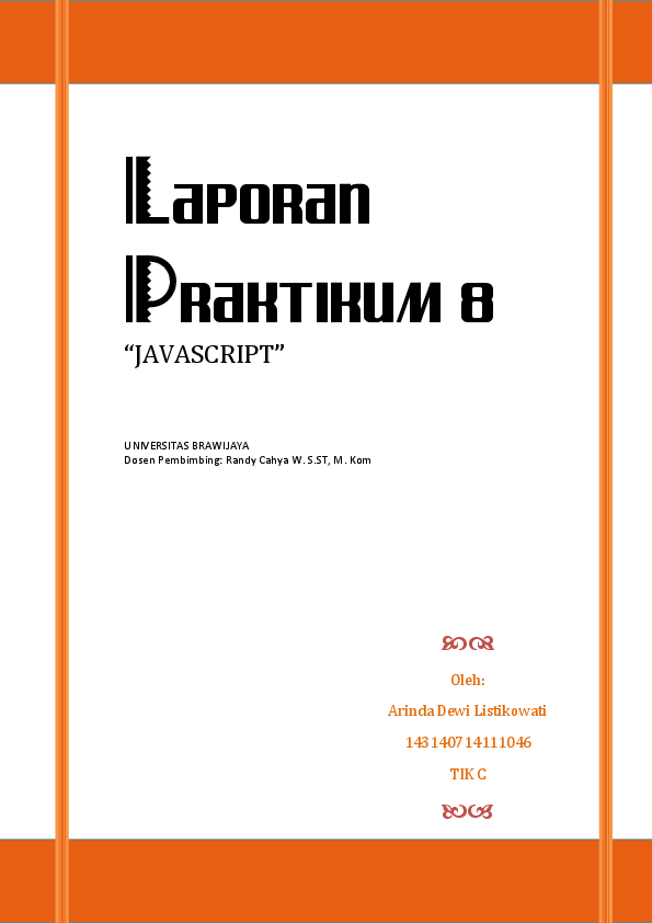 (PDF) Laporan Praktikum JavaScript 1 (PDF) Laporan Praktikum JavaScript 1