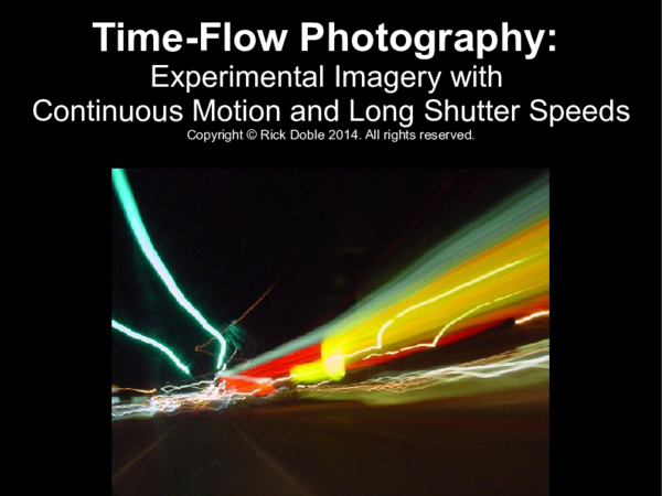 (PDF) PDF: Time-Flow Photography: Experimental Imagery With Continuous ...