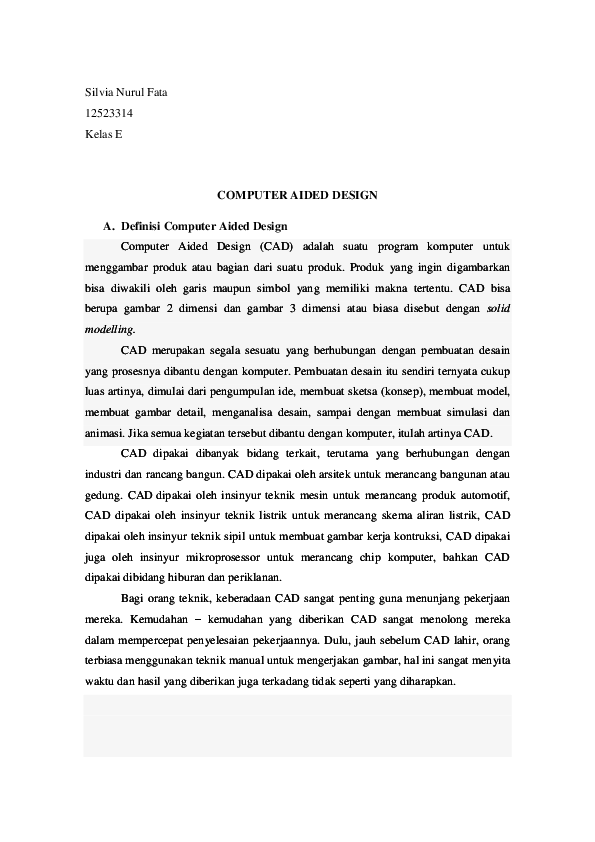 (DOC) Computer Aided Design
