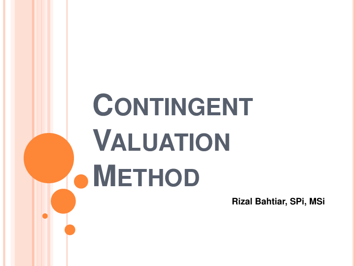 (PPT) Contingent Valuation Method