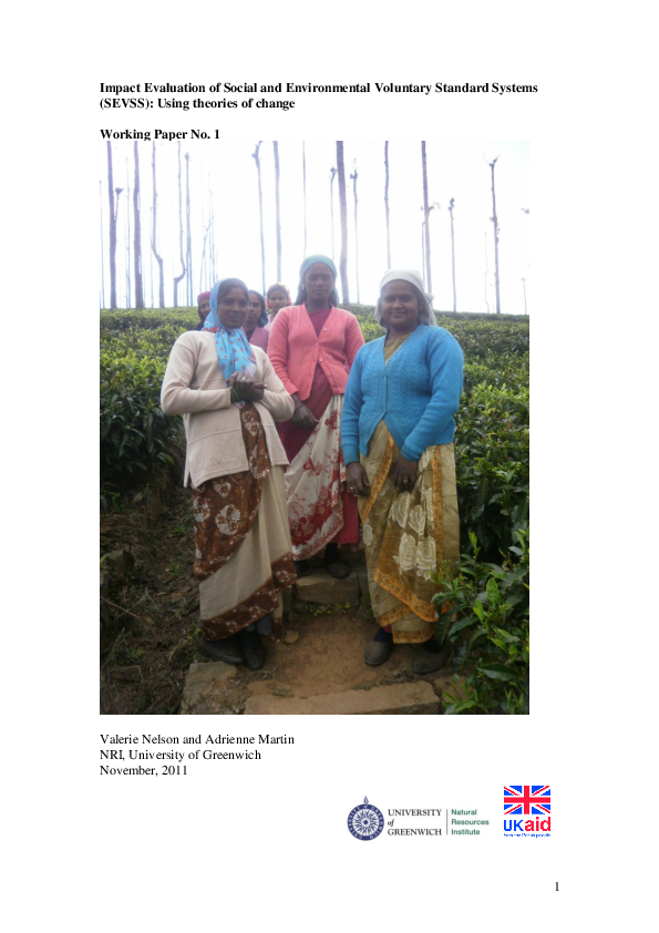 (PDF) Impact Evaluation of Social and Environmental Voluntary Standard ...