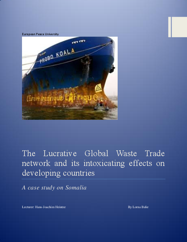 (PDF) The Lucrative Global Waste Trade network and its intoxicating ...