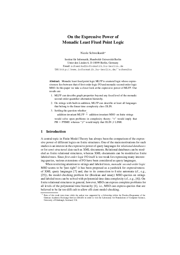 (PDF) Counting on CTL*: on the expressive power of monadic path logic | Faron Moller - Academia.edu