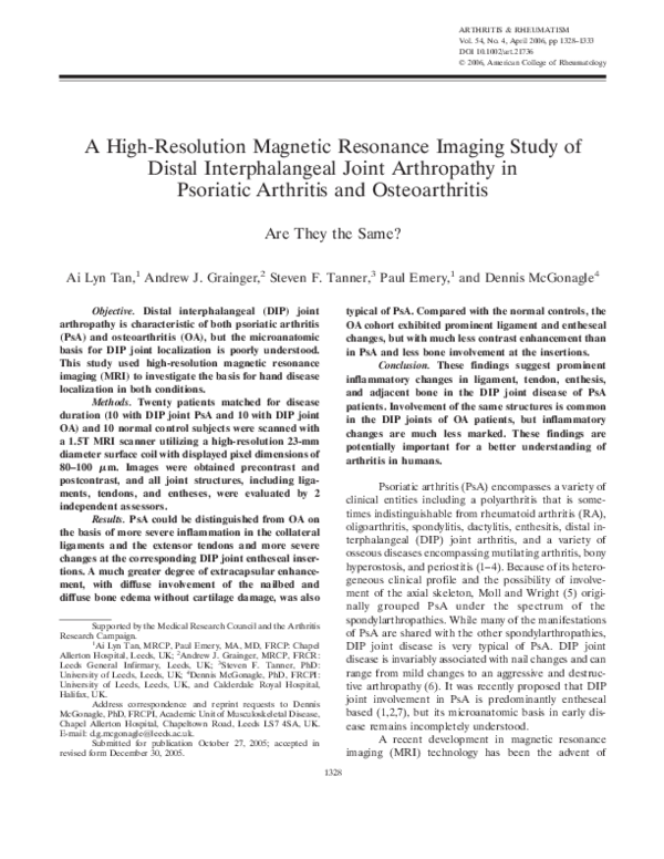 (PDF) A high-resolution magnetic resonance imaging study of distal ...