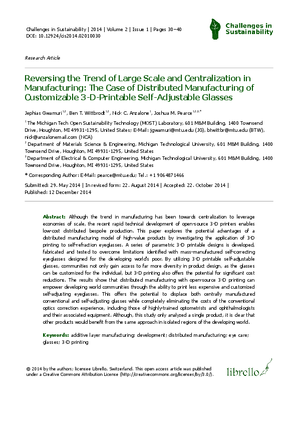 Reversing the Trend of Large Scale and Centralization in Manufacturing ...