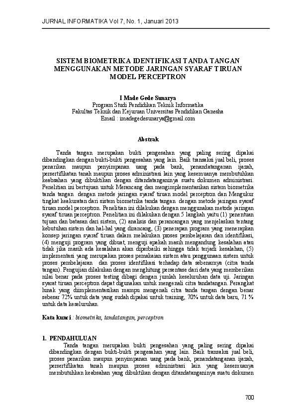 (PDF) SISTEM BIOMETRIKA IDENTIFIKASI TANDA TANGAN MENGGUNAKAN METODE JARINGAN SYARAF TIRUAN ...
