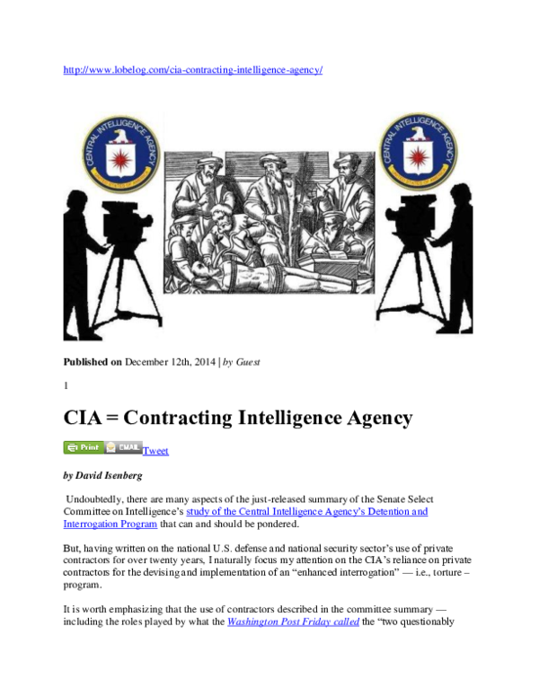 (DOC) CIA = Contracting Intelligence Agency