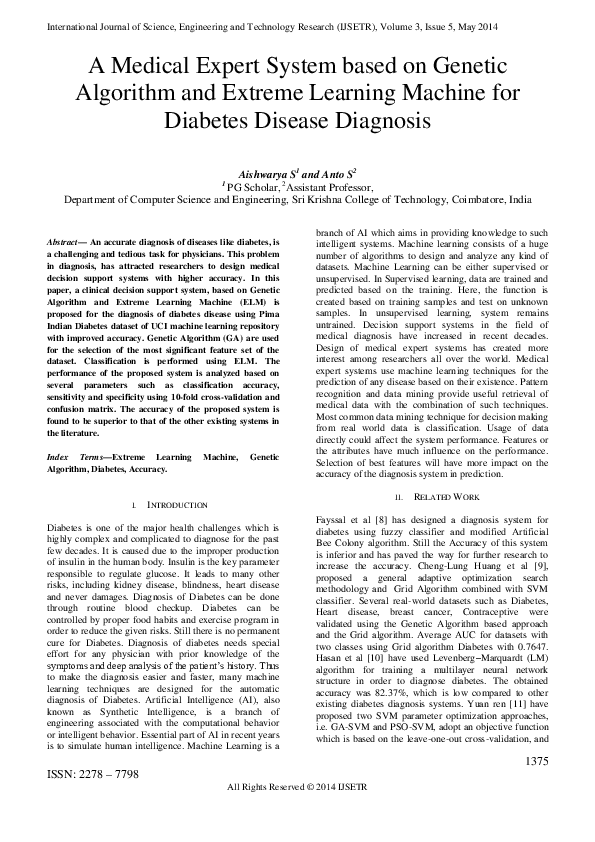 (DOC) A Medical Expert System based on Genetic Algorithm and Extreme ...