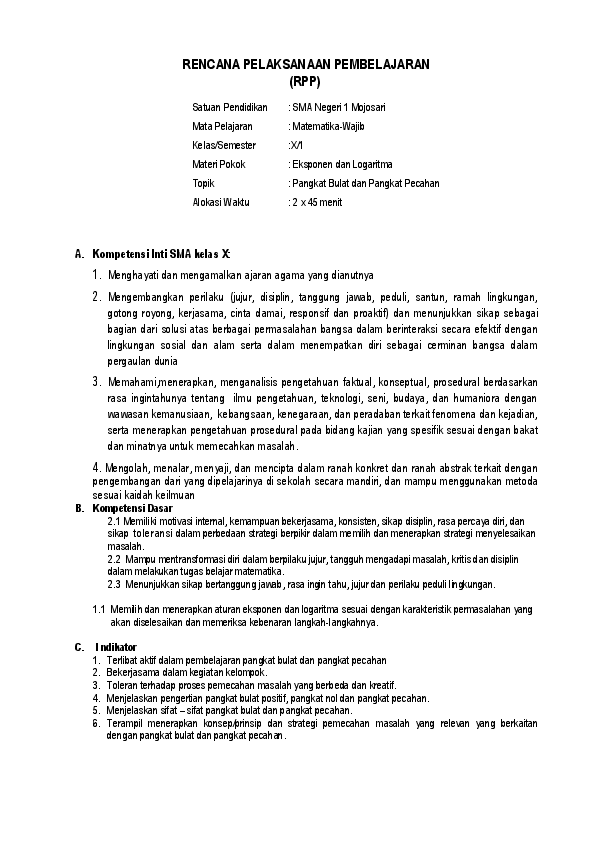 (DOC) CONTOH RPP 2013