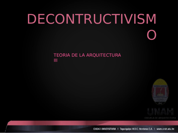 (PPT) DECONTRUCTIVISMO