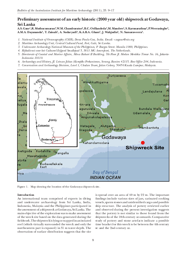 (PDF) Preliminary assessment of an early historic (2000 year old ...