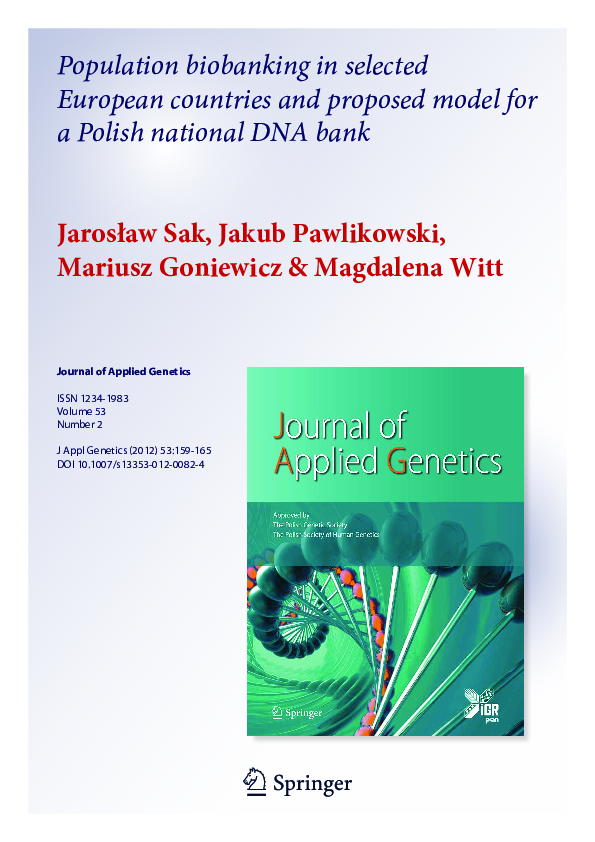 (PDF) Population biobanking in selected European countries and proposed model for a Polish ...