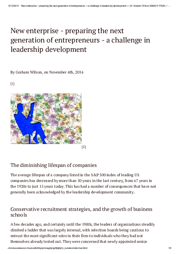 (PDF) New enterprise - preparing the next generation of entrepreneurs ...