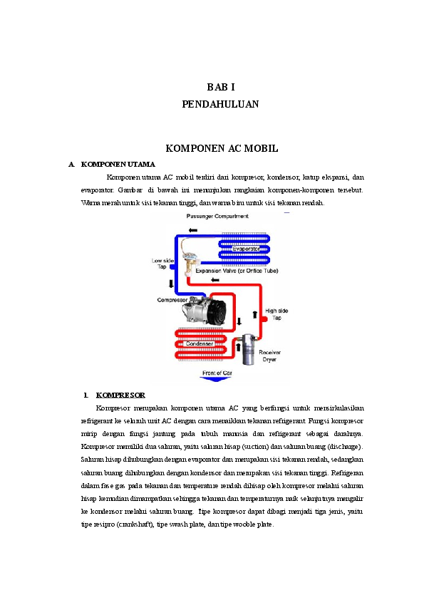 (DOC) BAB I PENDAHULUAN KOMPONEN AC MOBIL