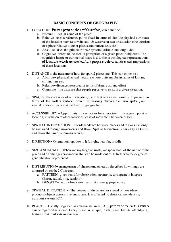 (DOC) basic concepts of geography