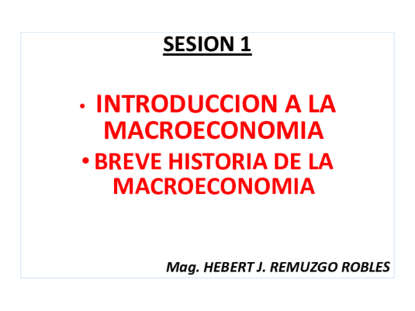 (PPT) MACROECONOMIA I
