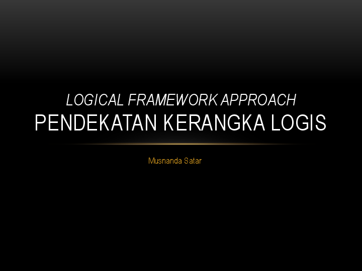 (PPT) Logical Framework