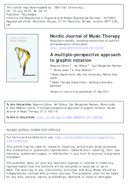 (PDF) A multiple-perspective approach to graphic notation