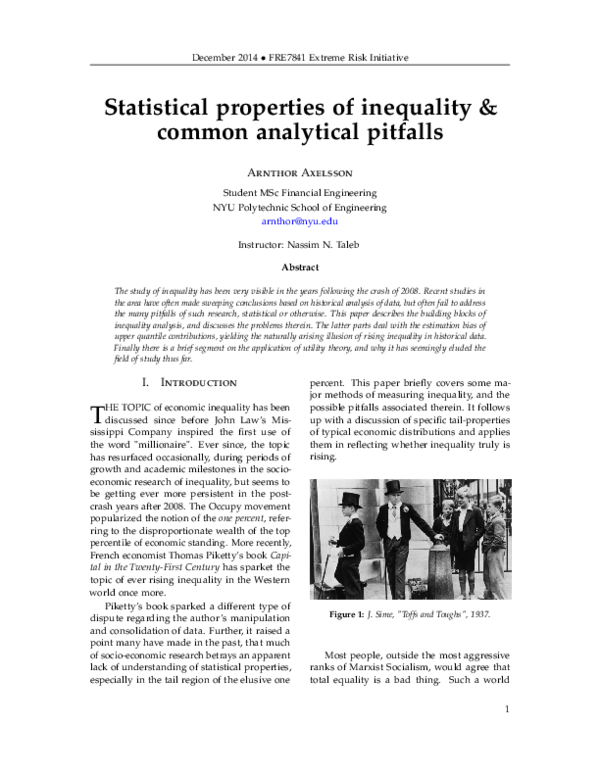 Pdf Statistical Properties Of Inequality Andcommon Analytical Pitfalls