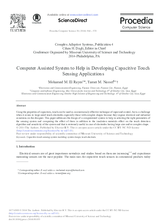 (PDF) Computer Assisted System to Help in Developing Capacitive Touch Sensing Applications