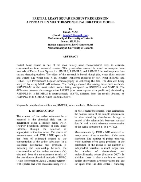 Partial Least Square Robust Regression Approach In Multiresponse Calibration Model