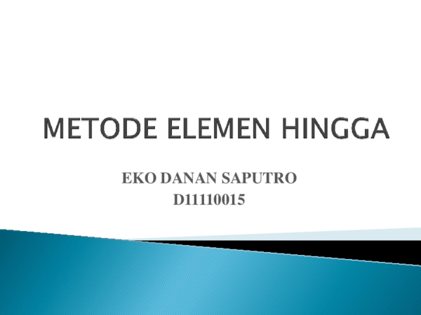 (PPT) METODE ELEMEN HINGGA