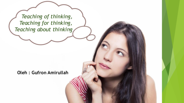 (PDF) Teaching of thingking, teaching for thingking, teaching about ...