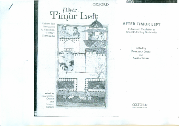 (PDF) Turki and Hindavi in the World of Persian: 14th and 15th century ...