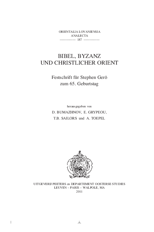 (PDF) “Das Ktābā dmasqātā oder Liber Graduum. Ein Überblick über den ...