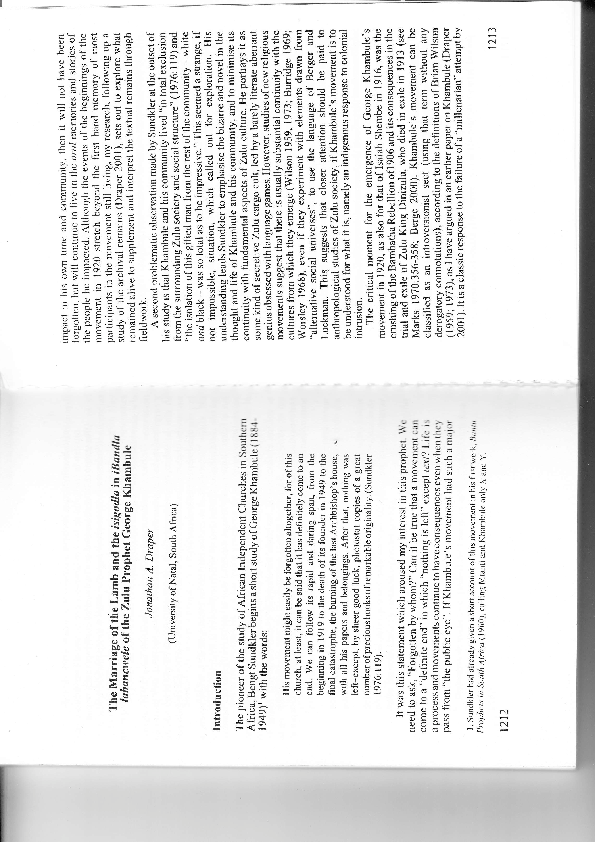 (PDF) The Marriage of the Lamb and the isigodlo in iBandla labaNcwele ...