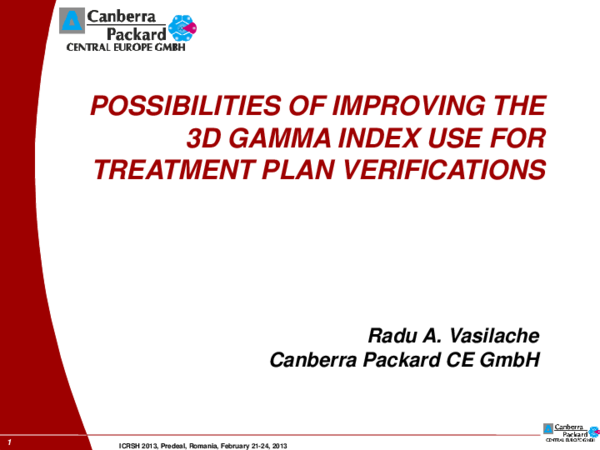 (PDF) POSSIBILITIES OF IMPROVING THE 3D GAMMA INDEX USE FOR TREATMENT ...