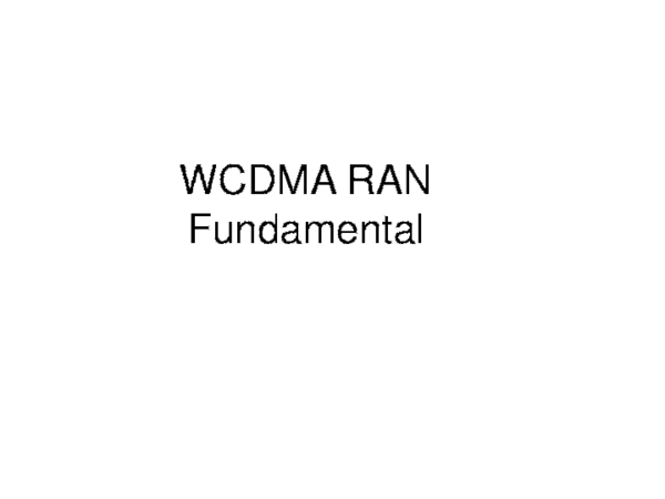 (PPT) WCDMA Fundamentals