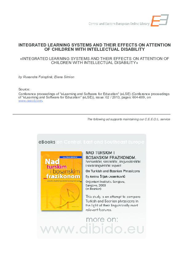 (PDF) Integrated learning systems and their effects on attention of ...