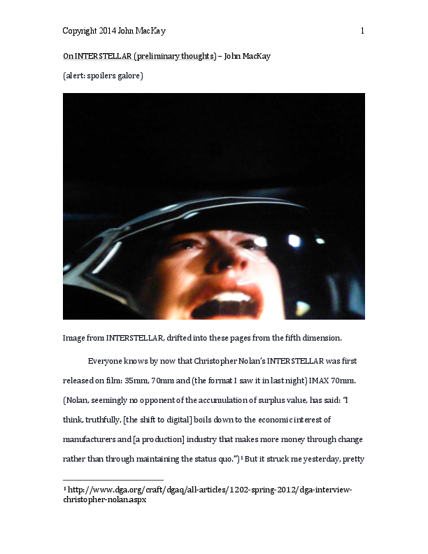 (PDF) On INTERSTELLAR (2014)