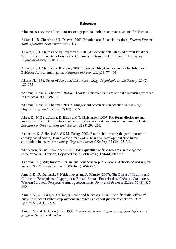 (DOC) References Indicates a review of the literature or a paper that ...