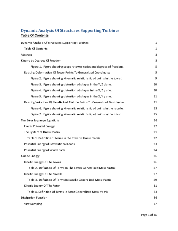 Pdf Dynamic Analysis Of Structures Supporting Turbines
