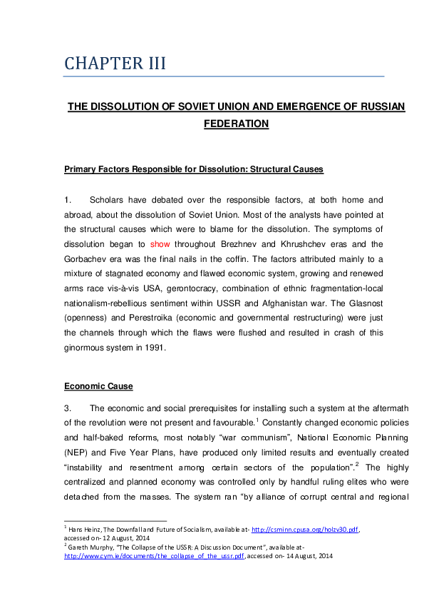 (DOC) CHAPTER III THE DISSOLUTION OF SOVIET UNION AND EMERGENCE OF ...