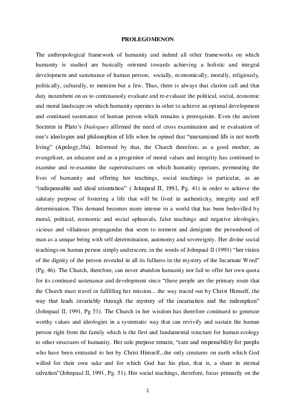 (DOC) ENCYCLICAL LETTER