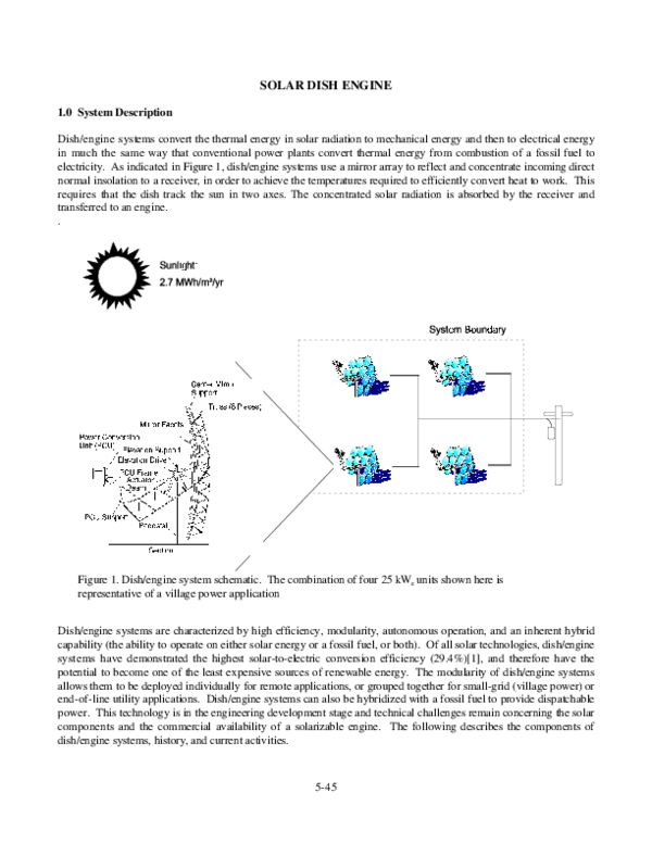 (PDF) SOLAR DISH ENGINE
