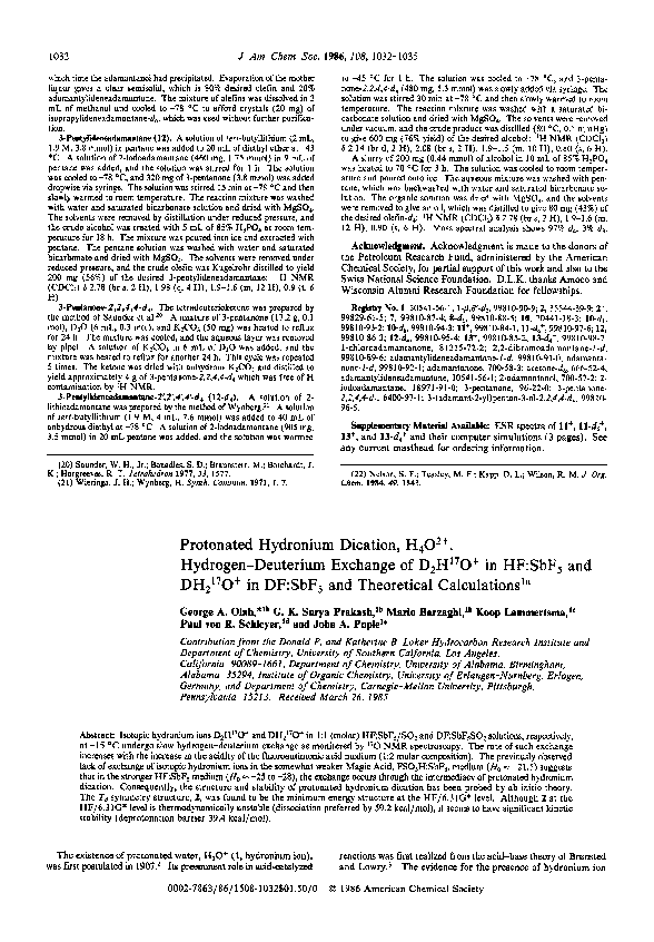 (PDF) Protonated hydronium dication, H4 O(2+). Hydrogen-deuterium ...