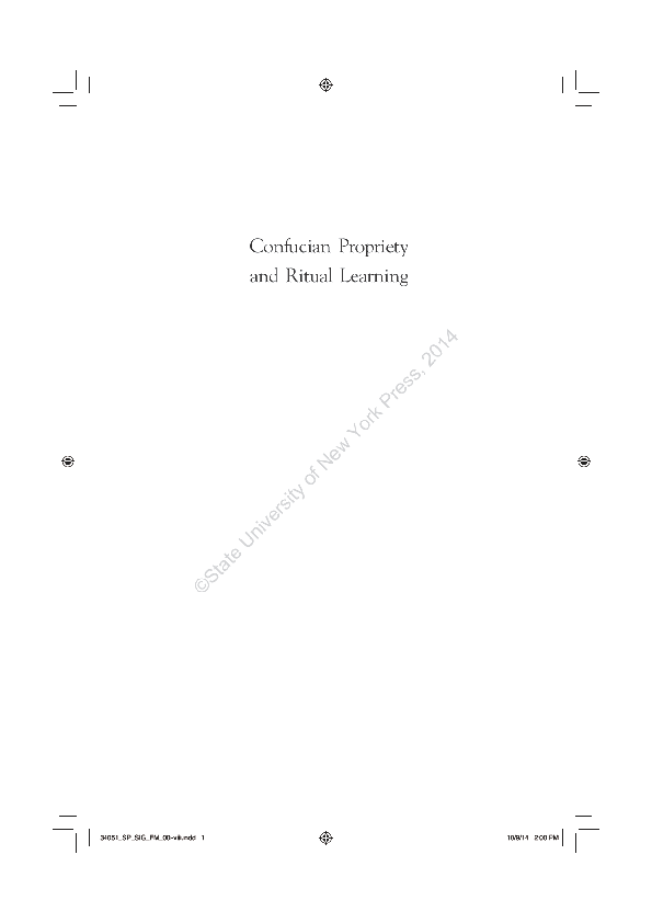 (PDF) Confucian Propriety and Ritual Learning. A Philosophical ...