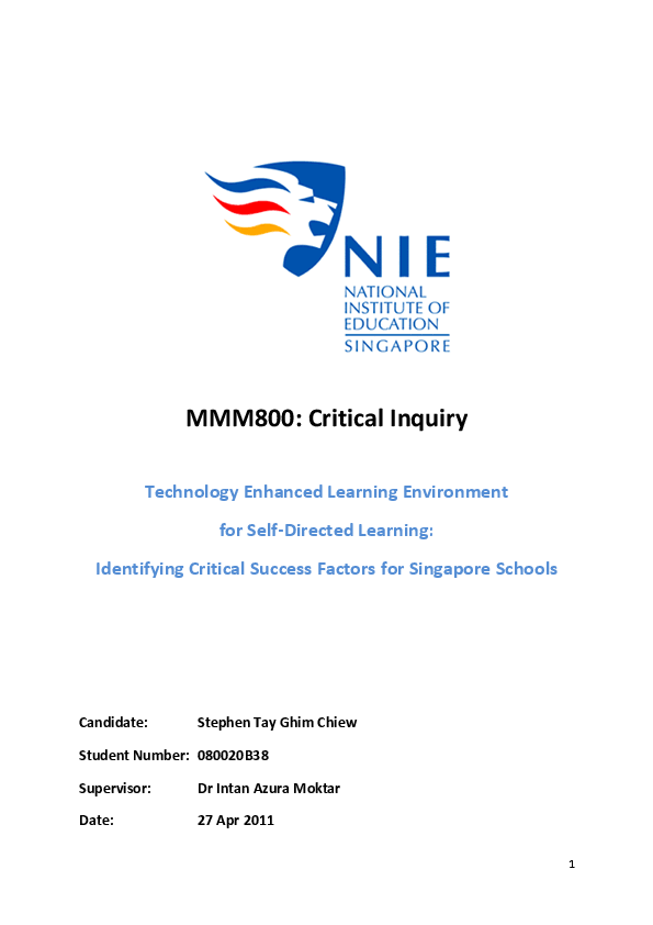 (PDF) Technology Enhanced Learning Environment for Self-Directed ...