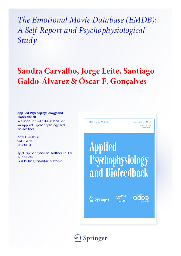 (PDF) The Emotional Movie Database (EMDB): A Self-Report and ...