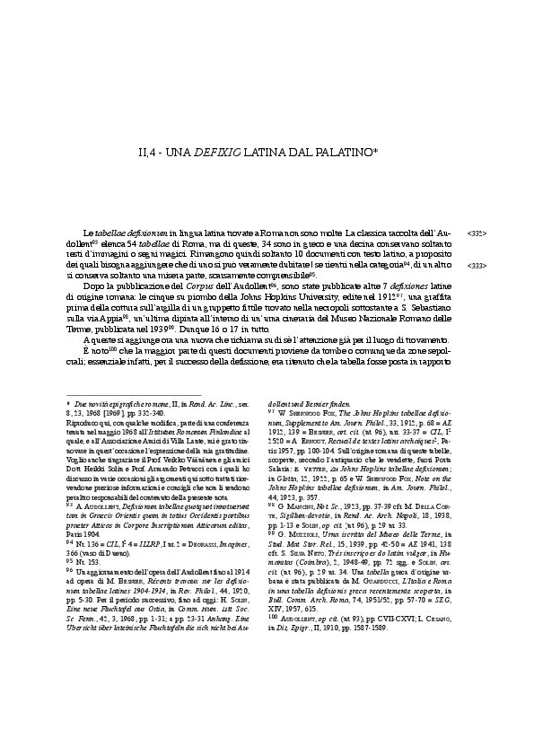 (PDF) 9 - Una defixio latina dal Palatino