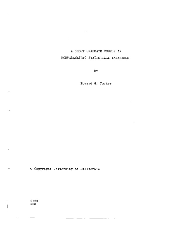(PDF) Nonparametric Inference (PDF) Nonparametric Inference